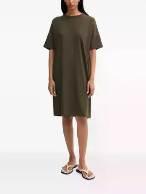 Marc O'polo Short-sleeve Crew-neck Mini Dress - Green