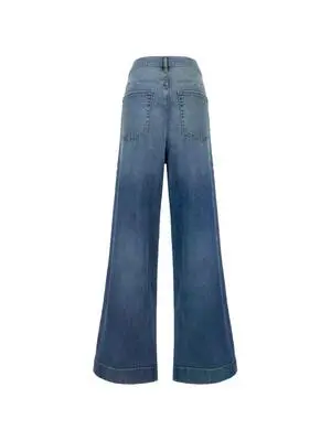 7 For All Mankind Faded-effect Wide-leg Jeans