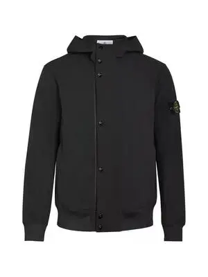 Stone Island Compass Patch Hooded Jacket - Black