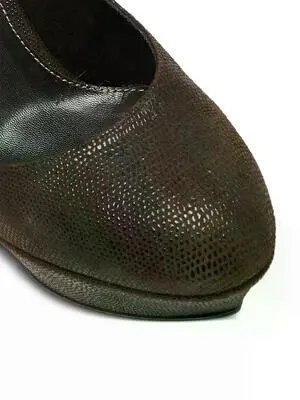 SERGIO ROSSI Karung Leather Platform Stiletto Pumps