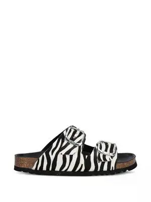 DR. SCHOLL'S SHOES Scholl Noelle Zebra-Print Slides White