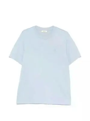 Sandro Logo-patch T-shirt - Blue