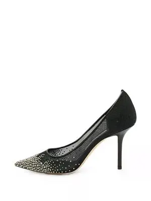 JIMMY CHOO Love 65 Crystal-embellished Pumps - Black