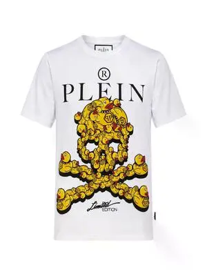 Philipp Plein Jersey T-shirt Duck Skull - White