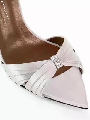 GIUSEPPE ZANOTTI Lumière Rhinestone Embellished Heeled Sandals - White