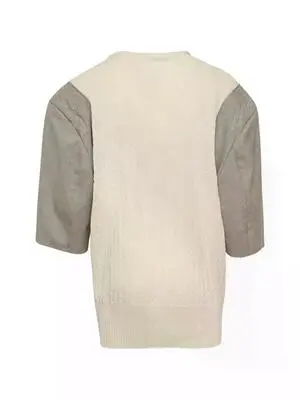 SONIA CARRASCO Cable-knit Panelled Sweater