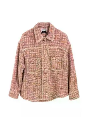 EDWARD ACHOUR PARIS Braided-trim Bouclé Jacket - Pink