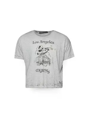 PALY Mythss Graphic-print Embellished T-shirt - Grey
