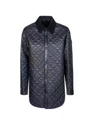 Moncler Quilted Corduroy Collar Shirt - Blue