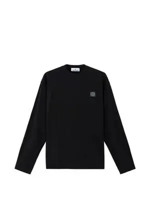 Stone Island Logo-patch Long-sleeve T-shirt - Black