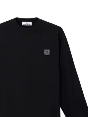 Stone Island Logo-patch Long-sleeve T-shirt - Black