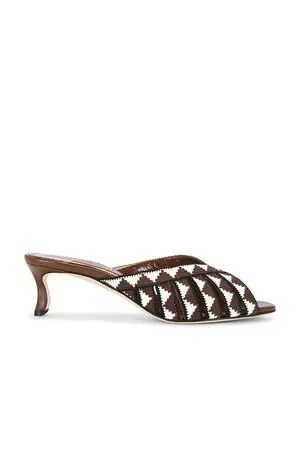 Manolo Blahnik Wool And Cotton Sandals