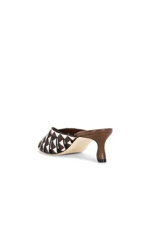 Manolo Blahnik Wool And Cotton Sandals