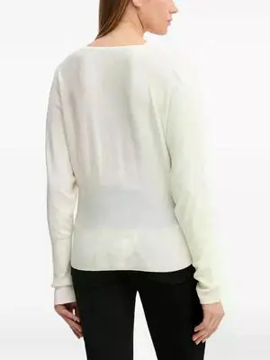 BENETTON Draped Neck Long Sleeve Sweater
