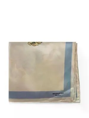 Max Mara Floral-print Silk Scarf