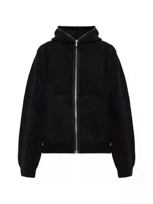 Rick Owens Hooded Zip-up Cardigan - Black