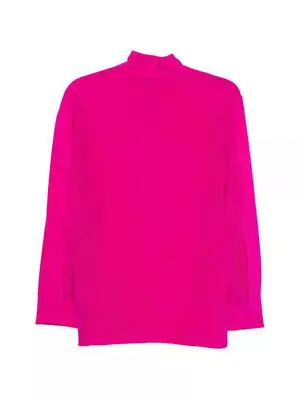 Liviana Conti Mock-neck Long-sleeve Blouse - Pink