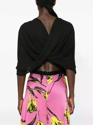 HANITA Draped V-neck Top