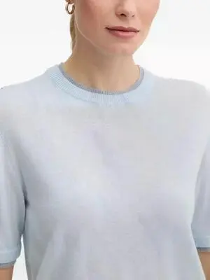 BENETTON Ribbed-trim Short-sleeve Sweater