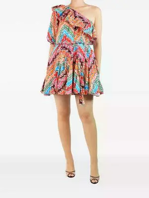 Rhode One-shoulder Ruffled Mini Dress