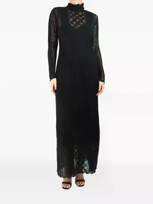 Ulla Johnson Alpaca-blend Maxi Dress With Chevron Knit And Scalloped Hem