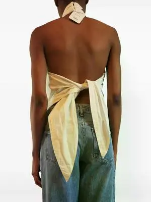 ANINE BING Halter-neck Handkerchief-hem Top