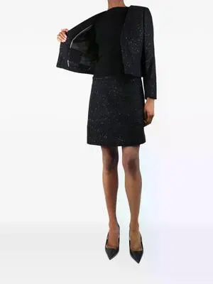 J. Crew Sequin Tweed Skirt Set - Black