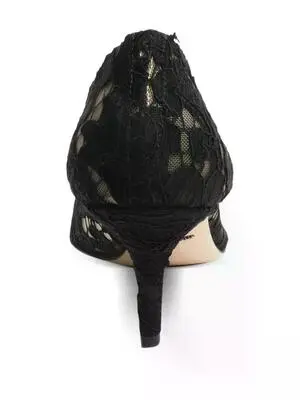 Dolce & Gabbana Embellished Lace Pumps - Black