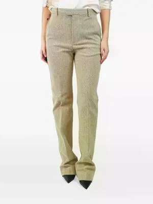 Bottega Veneta Beige Herringbone Boucle Trousers