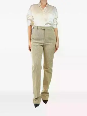 Bottega Veneta Beige Herringbone Boucle Trousers