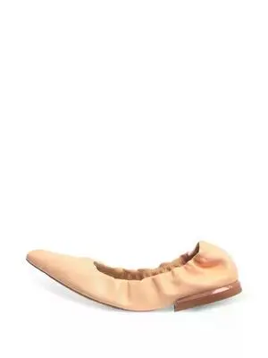 Dries Van Noten Ruched Leather Ballet Flats