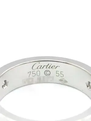 Cartier 18k White Gold Diamond Love Motif Ring