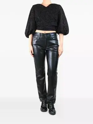 MOTHER Faux-leather Trousers
