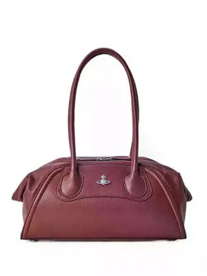 VIVIENNE WESTWOOD Small Logo-plaque Leather Shoulder Bag - Red