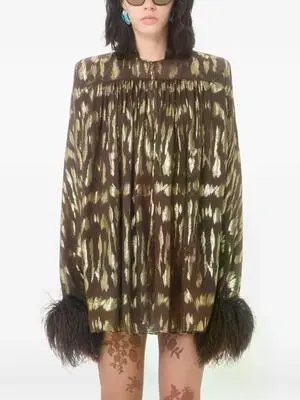 Valentino Garavani Lurex Jacquard Shirt - Brown