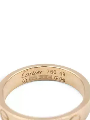 Cartier 18kt Pink Engraved Screw Detail Ring