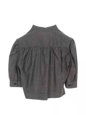 Dior Puff-sleeve Pussy-bow Blouse - Black