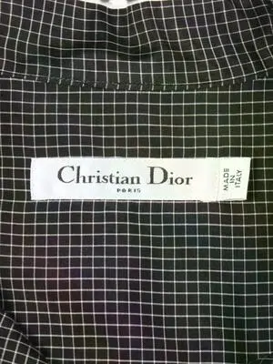 Dior Silk Check Pussy-bow Blouse - Black