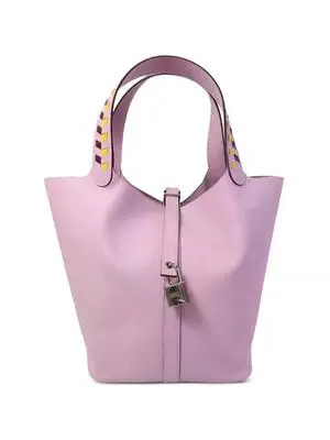 Hermès 2019 Mm Picotin Leather Tote Bag - Pink