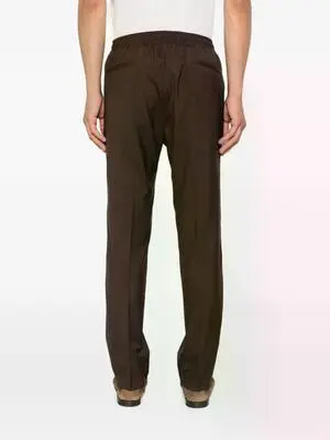 Corneliani Dark Drawstring Waist Trousers - Brown