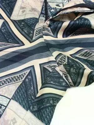 Dior Kenny Scharf Silk Graphic Print Shorts