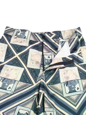 Dior Kenny Scharf Silk Graphic Print Shorts