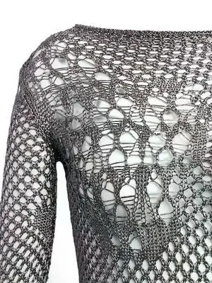 DONDUP Distressed Open-knit Mini Dress