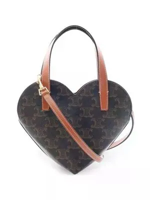 Celine Triomphe Heart Tote Bag - Black