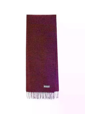 JIL SANDER Gingham Fringed Scarf