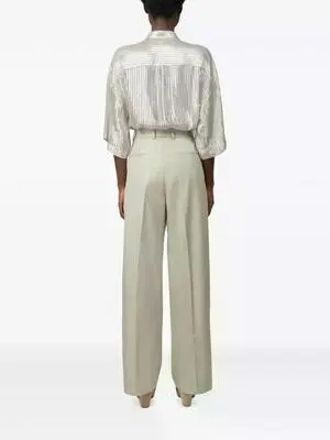 INDRESS Rye Pleated Cotton Trousers
