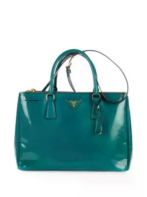 Prada Galleria Double-zip Tote Bag - Green
