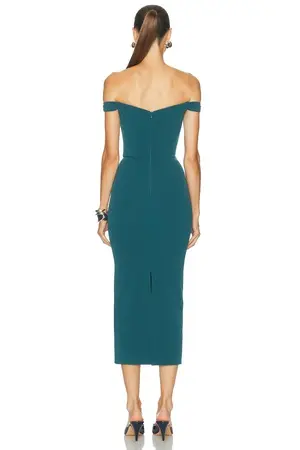Alex Perry Off Shoulder Dress - Teal