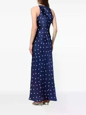 Silk Polka Dot Maxi Dresses