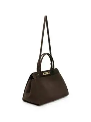 Fabiana Filippi Large Suede Twist-lock Tote Bag - Brown